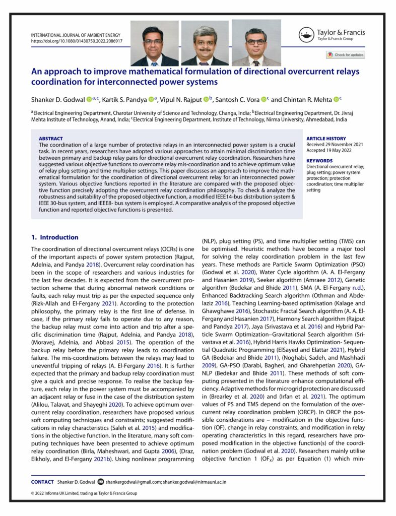 An Approach To Improve Mathematical Formulation Of Directional Overcurrent Relays Coordination